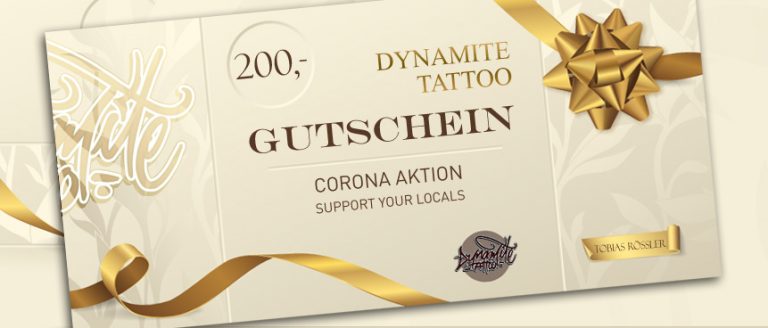 Tattoo Gutschein – Tattoo München – Dynamite Tattooshop